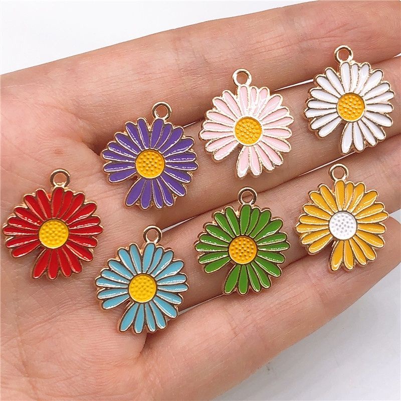 Jual Charm Bandul Enamel Bunga Daisy/Aster Epoxy | Shopee Indonesia