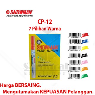Jual Spidol Paint Marker Snowman Permanent Besar 10 Warna - Emas Perak ...