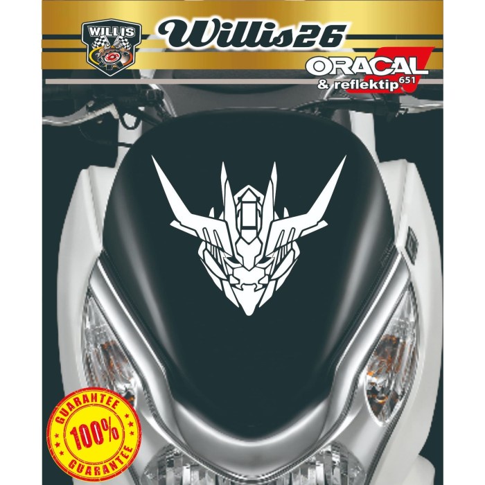 Jual Murah Sticker Gundam Visor Motor NMAX PCX Cutting Stiker Elegan ...