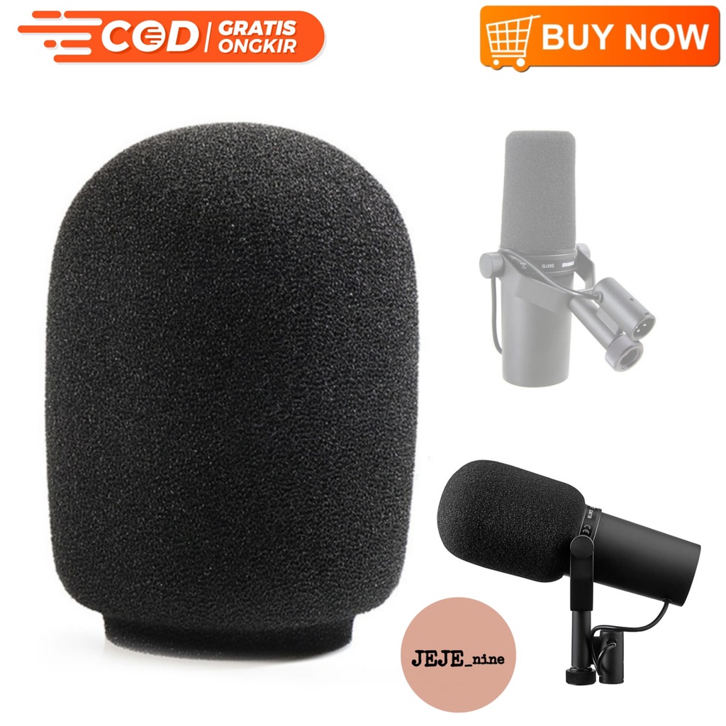 Jual busa mic condenser shure SM27 PGA27 SM7B dynamic cardioid cover foam condensor sarung mic ...