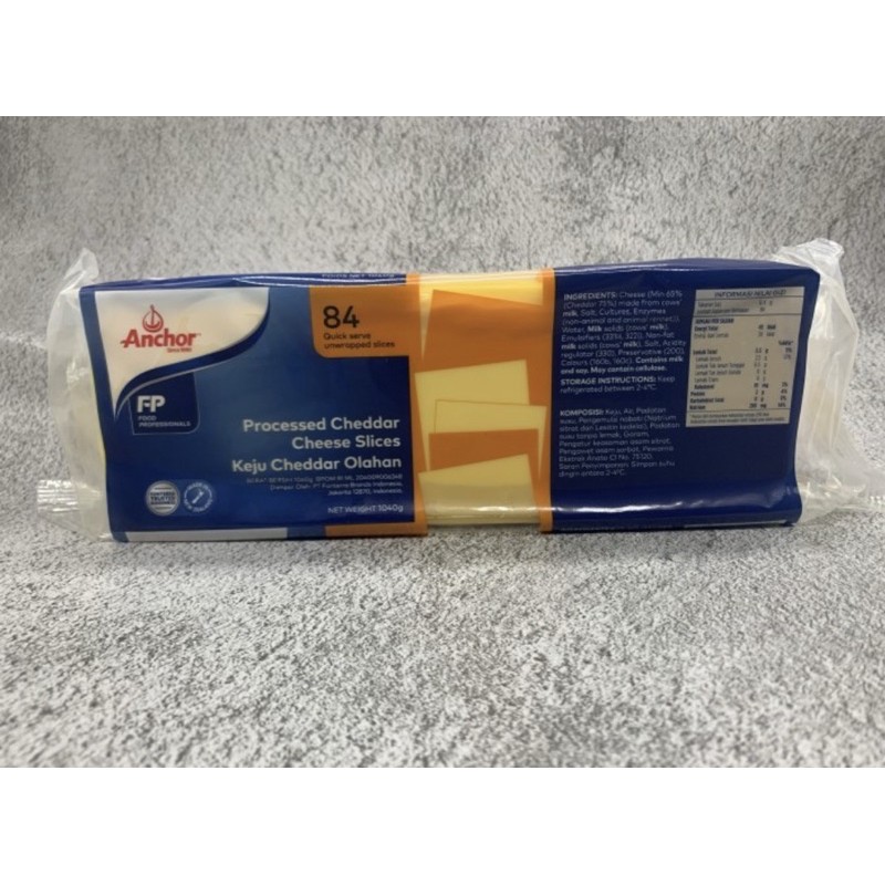 Jual Anchor Red Cheddar Cheese 84 Sliced | Shopee Indonesia