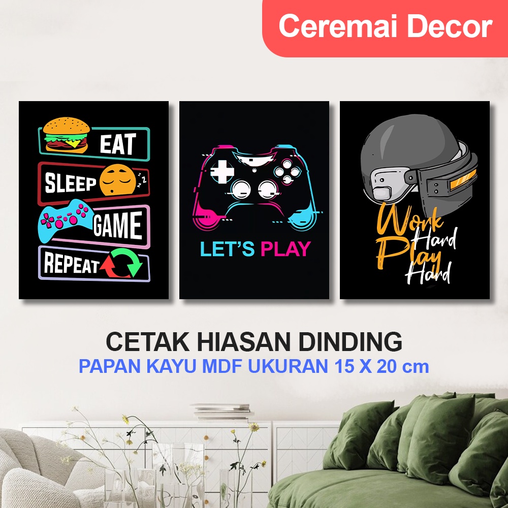Jual CM DECOR - POSTER GAME HIASAN DINDING GAMER RUMAH WALL DECOR KAYU ...