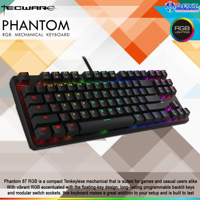 Jual TECWARE PHANTOM 87 KEY RGB LED OUTEMU BROWN SWITCH MECHANICAL ...