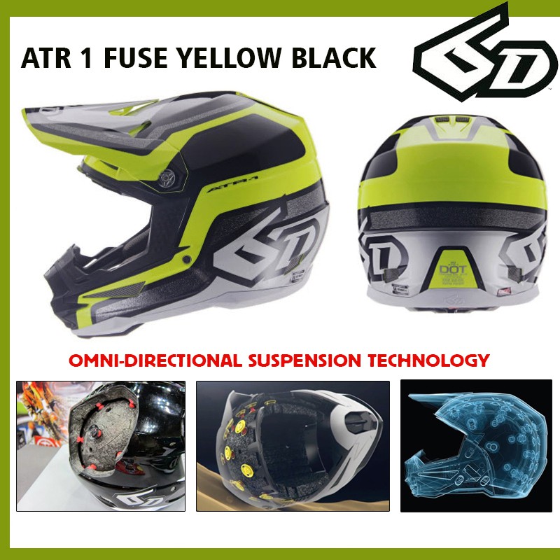 Jual 6D - HELM - ATR 1 FUSE - TRAIL CROSS TRABAS ENDURO | Shopee Indonesia