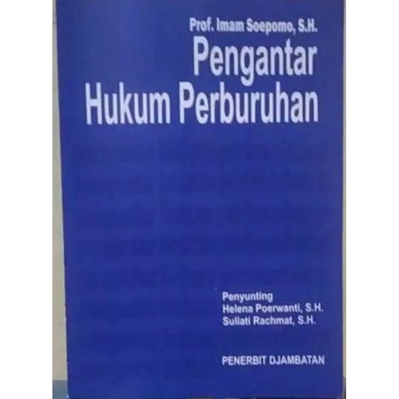 Jual pengantar hukum perburuhan by imam Soepomo | Shopee Indonesia