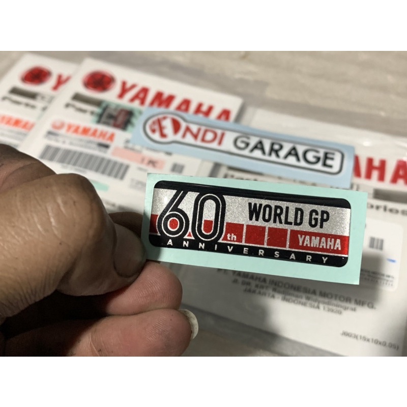 Jual sticker / emblem aniversary 60th world gp yamaha | Shopee Indonesia