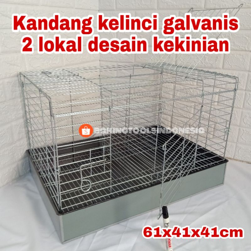 Jual KANDANG KELINCI GALVANIS BESAR 61x41x41 | Shopee Indonesia