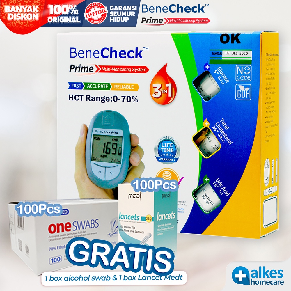 Jual ALAT CEK Gula Darah Diabetes - Asam Urat - Kolesterol - Benecheck ...
