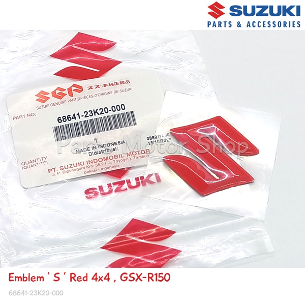Jual Emblem Logo S Red 4x4 Original Suzuki GSX-R150 | Shopee Indonesia