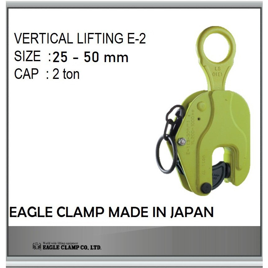 Jual Eagle Clamp Vertical lifting model E-2 Cap 2 ton 25 - 50 mm ...