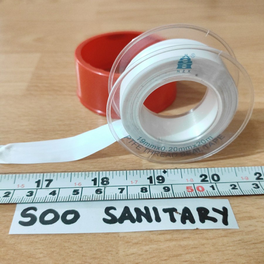 Jual Seal Tape Jumbo 3/4" Merah HZX - Solasi Pipa 19mm x 0.20mm x 20m ...