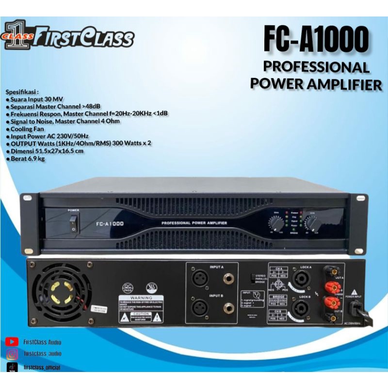 Jual power amplifier first class fc a1000 Fc a1000 | Shopee Indonesia