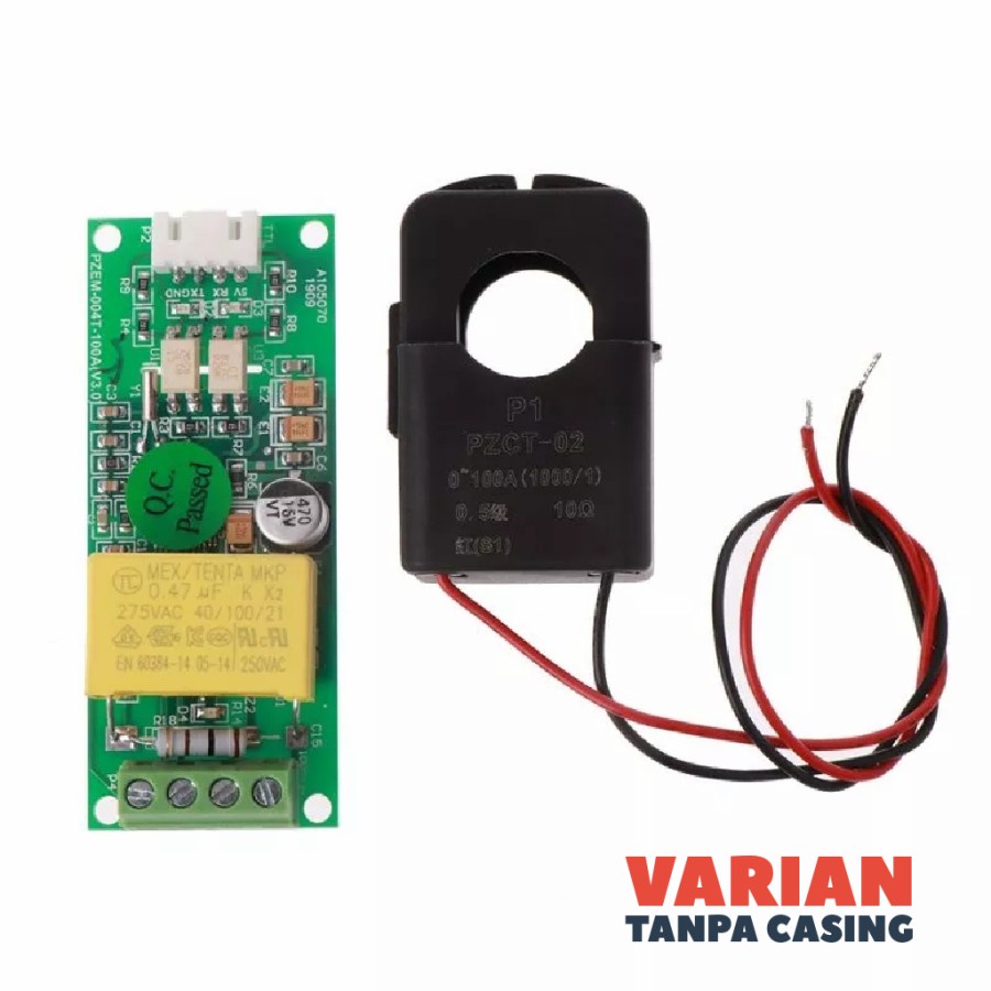 Jual PZEM-004T + Split Core Sensor Arus Tegangan AC Power Meter Watt ...