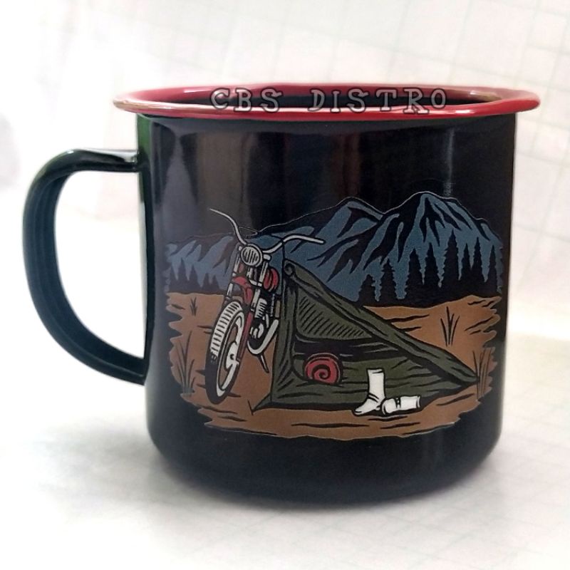 Jual Gelas Cangkir Mug Enamel Kopi Coffee Vintage Outdoor Gunung ...