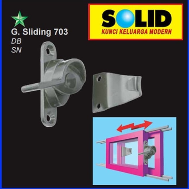 Jual SOLID - SELOT/GRENDEL JENDELA SLIDING ALUMUNIUM SOLID 703 | Shopee ...