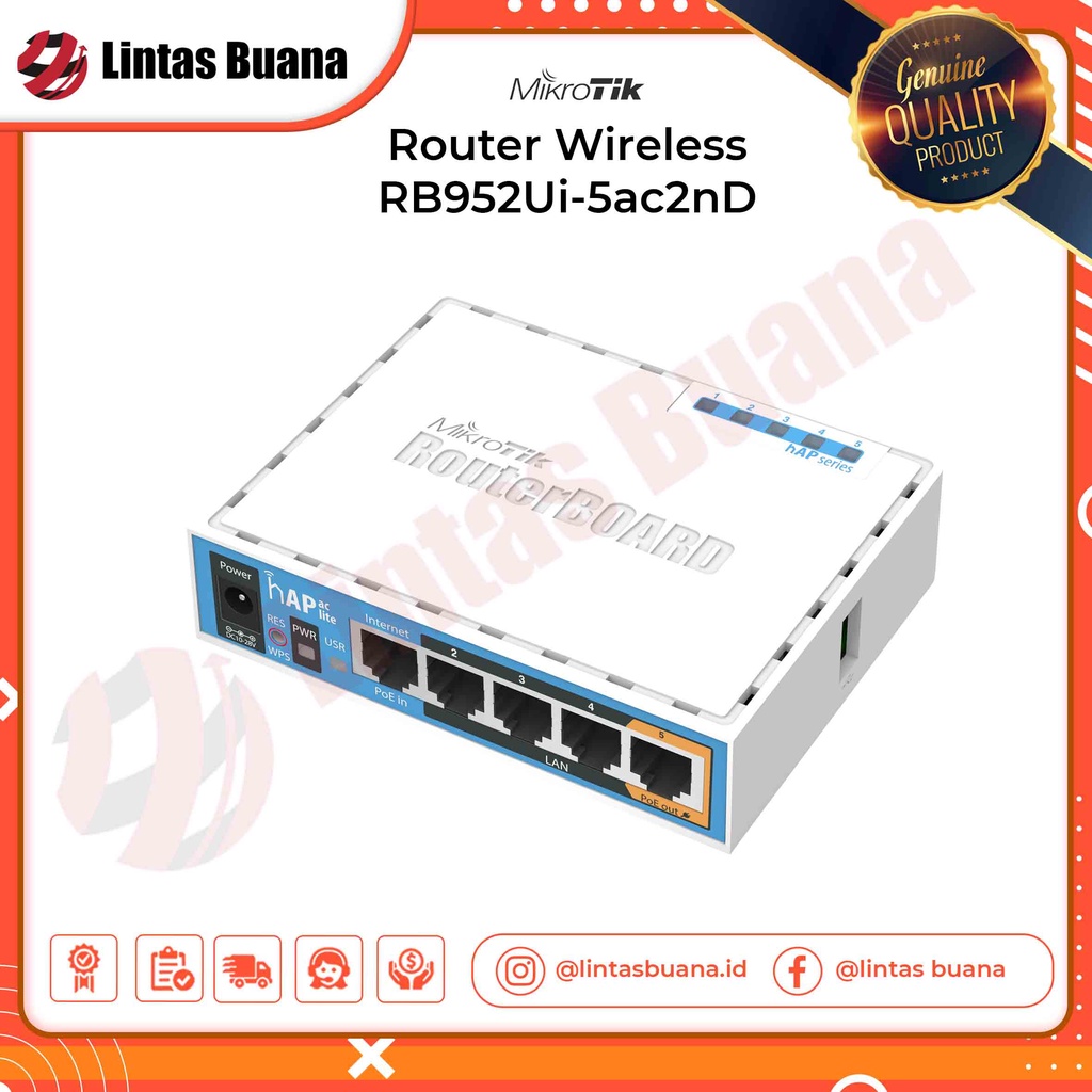 Jual Mikrotik Router Wireless RB952Ui-5ac2nD | Shopee Indonesia