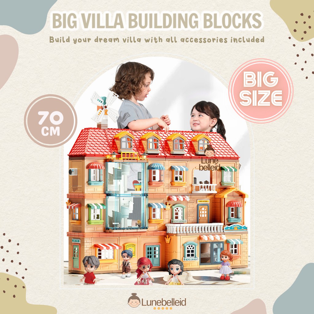Jual Big Villa Building Blocks 690 pcs / Mainan Lego Bangun Rumah ...