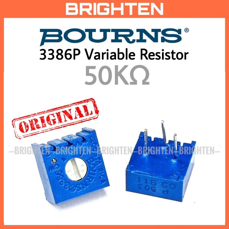 Jual BOURNS 3386P VR 50K ohm Trimpot 3386 50Kohm Variable Resistor ...
