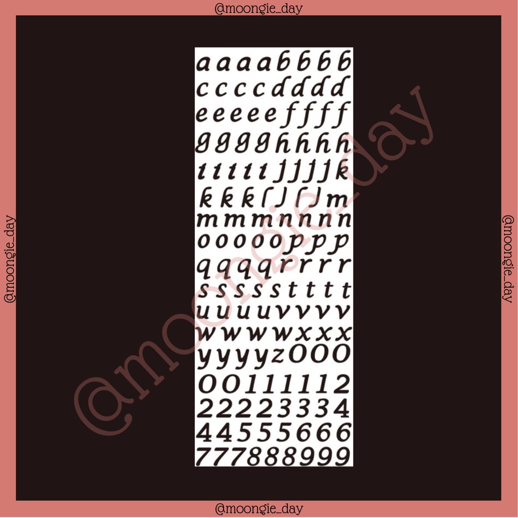 Jual 1 LEMBAR STIKER ALFABET NUMBER HURUF ANGKA KAPITAL BULLET JURNAL ...
