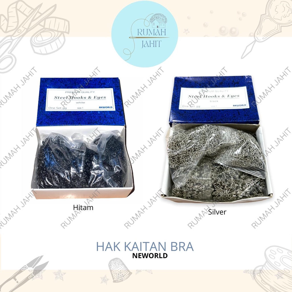 Jual Hak Kait /Kaitan BH /Pengait Bra /Kancing Hook Bra /Kaitan Kebaya ...