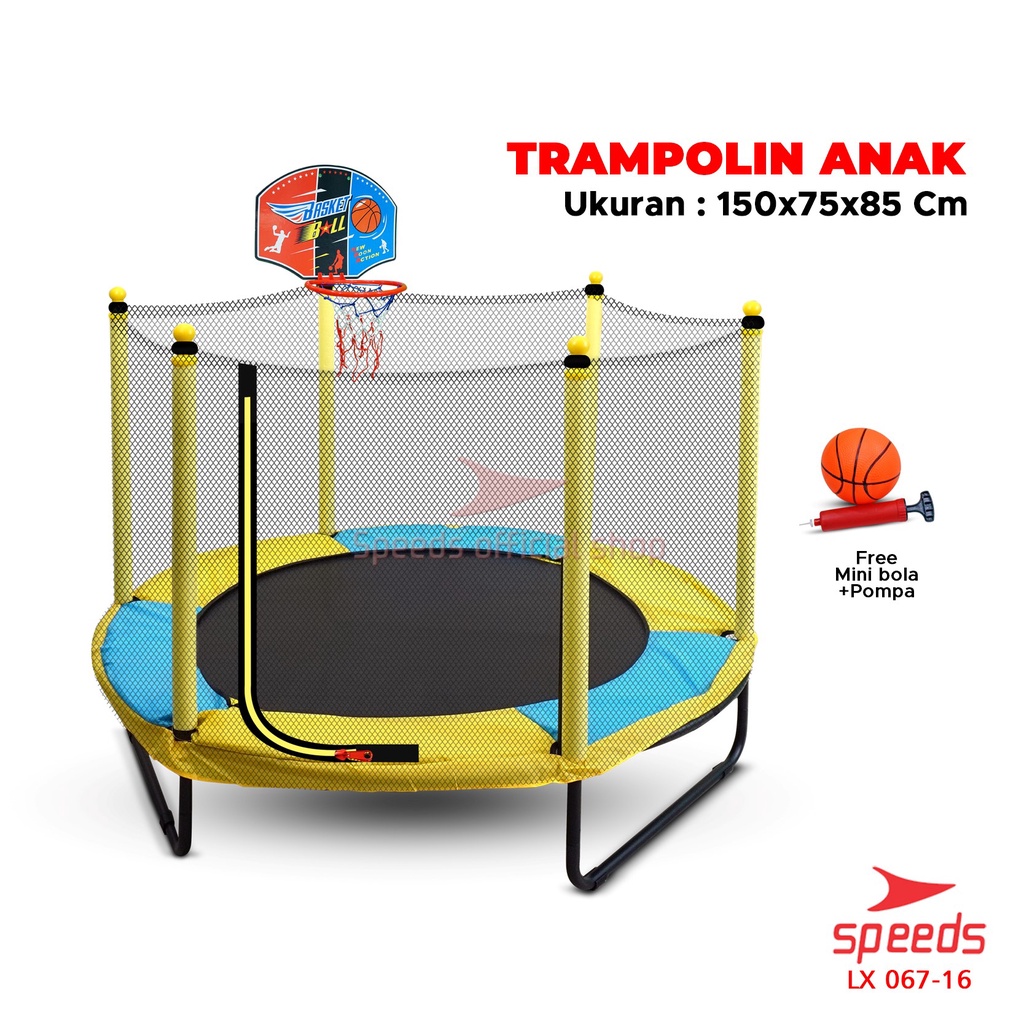 Jual SPEEDS Trampolin Anak Mainan Lompat Jump 60inch Trampoline Mainan Olahraga Anak Lompat 067 ...