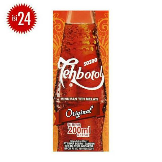 Jual Teh botol sosro 200ml kotak 1 dus | Shopee Indonesia