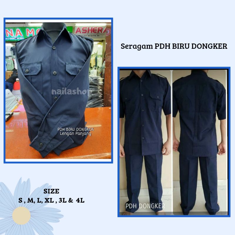 Jual EXCLUSIVE TERBARU SERAGAM GURU BIRU DONGKER READY TANGAN PANJANG ...