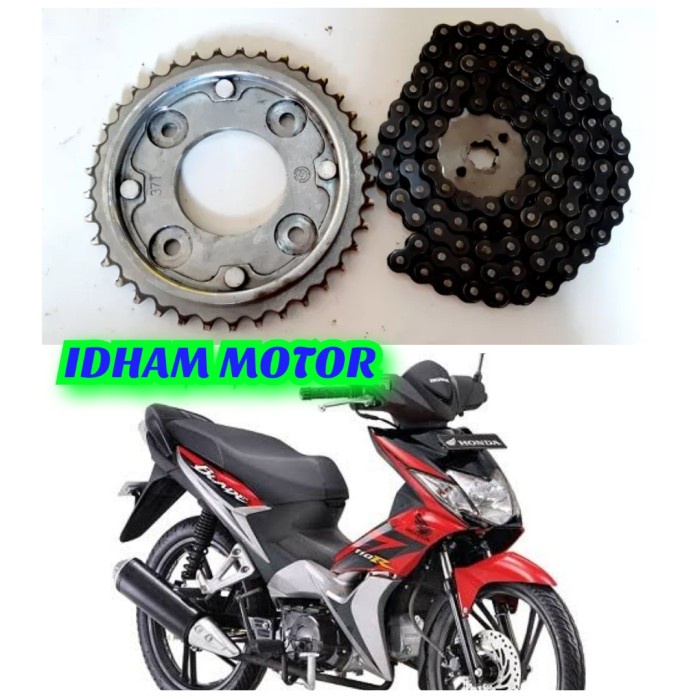 Jual GIR SET GEAR RANTAI MOTOR HONDA BLADE OLD ORI COPOTAN | Shopee ...