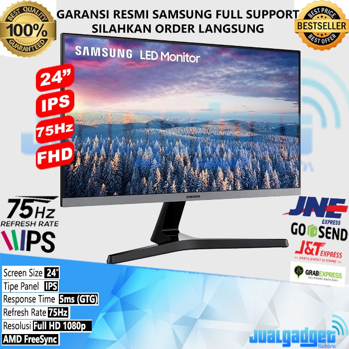 Jual Samsung Led Monitor 24 Inch S24r350 Bezelless Ips 75hz Srgb