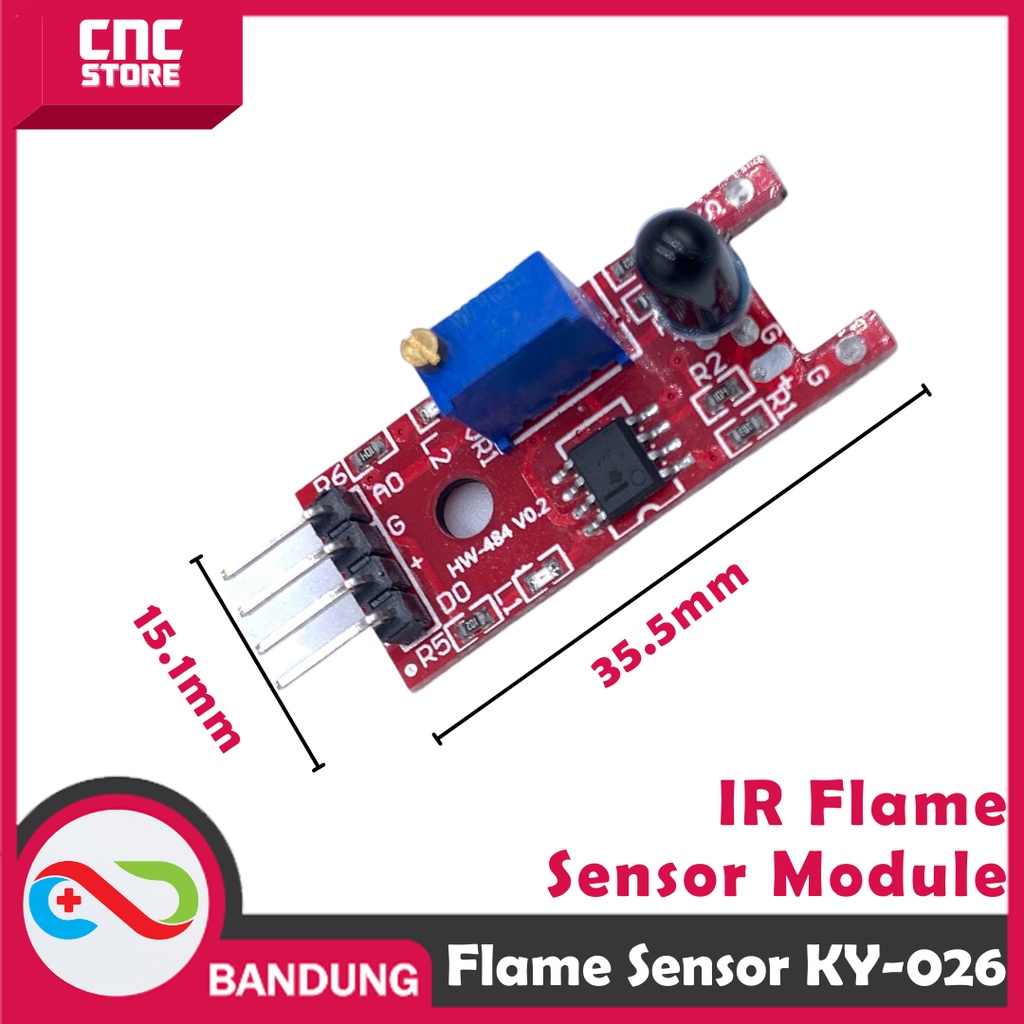 Jual Flame Sensor Module Ky 026 Fire Detection Sensor Module Arduino 0692