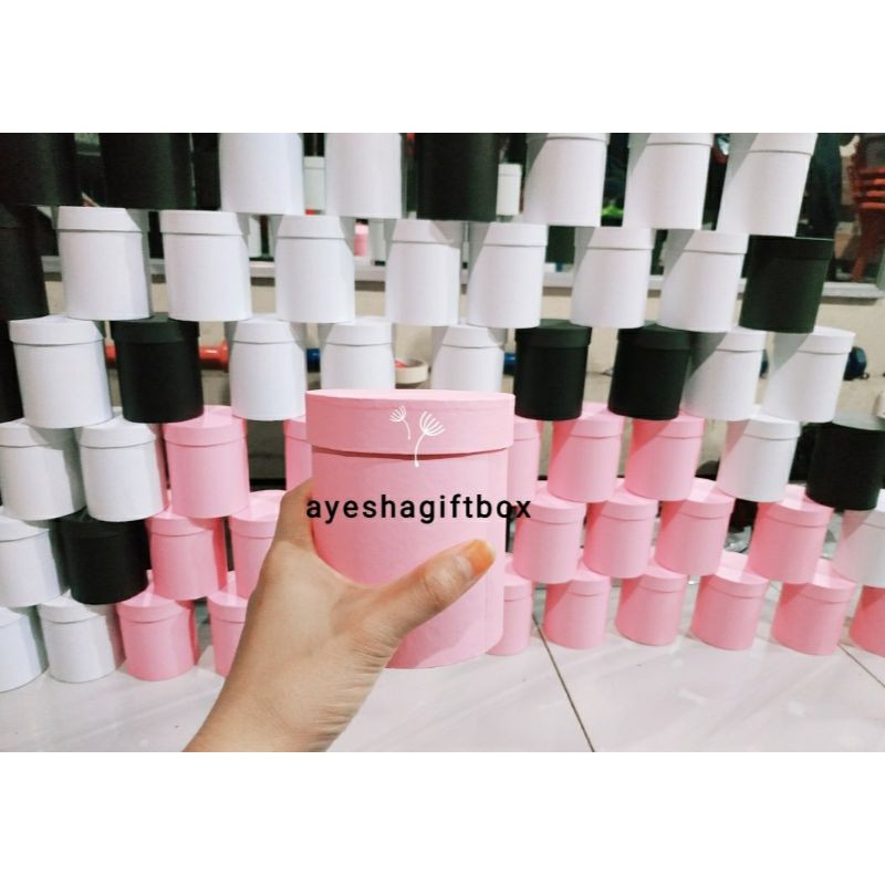 Jual Ready stok!! Mini Round Pink Bloombox/tabung bunga/ Bloombox ...