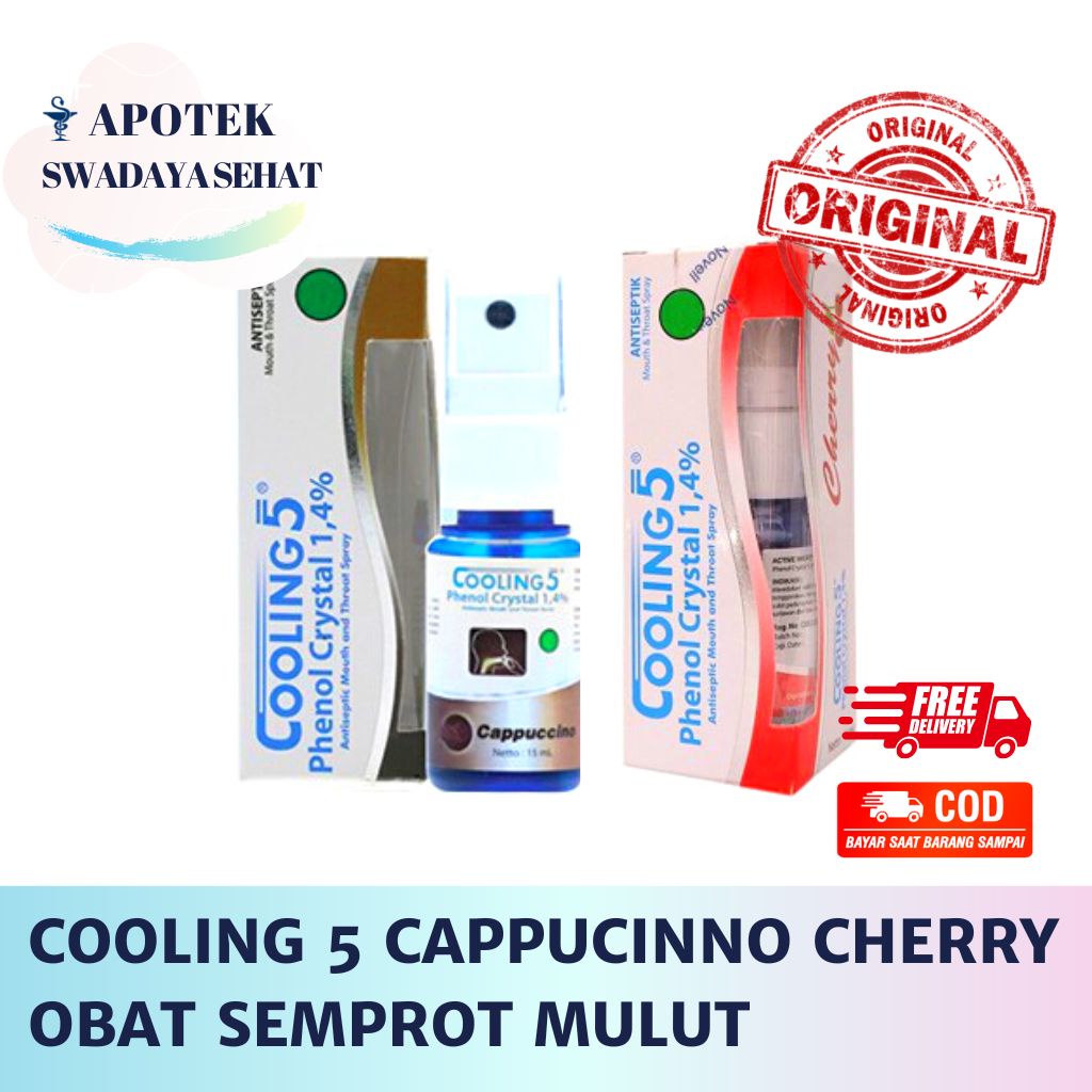Jual COOLING 5 Phenol Crystal 1,4% 15 ML Varian Cappucinno Cherry ...