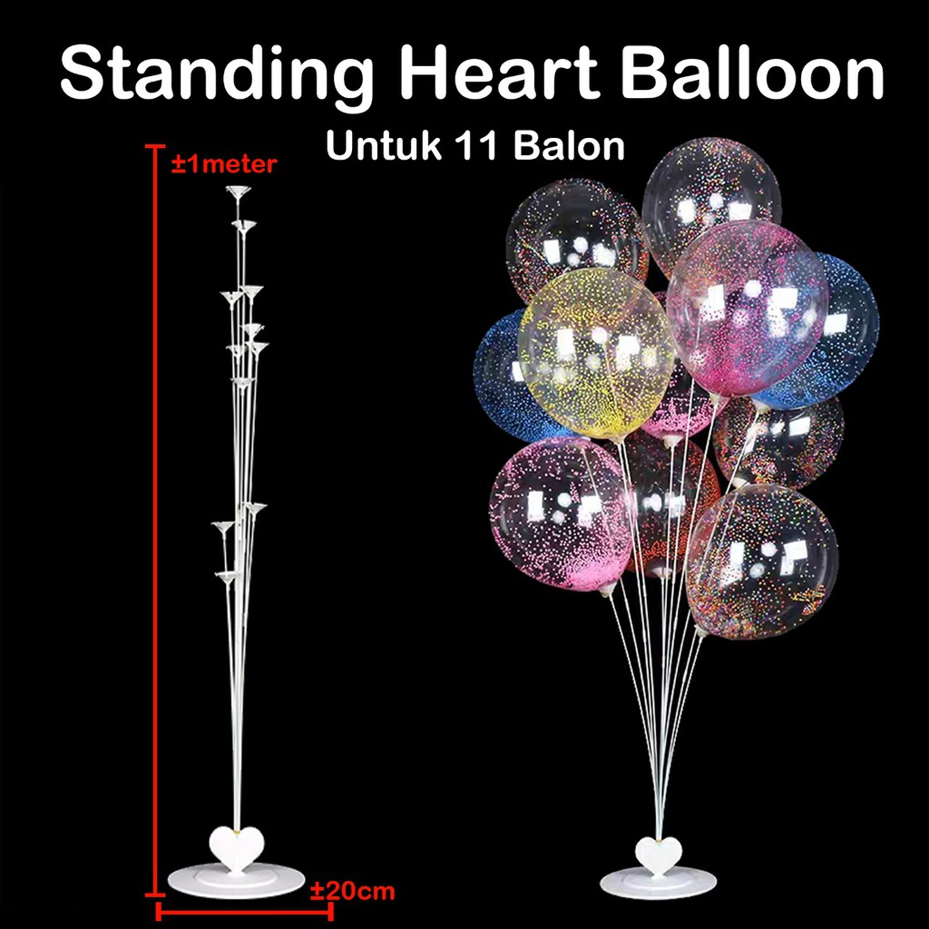 Jual Standing Heart Balloon - Standing Balon | Shopee Indonesia
