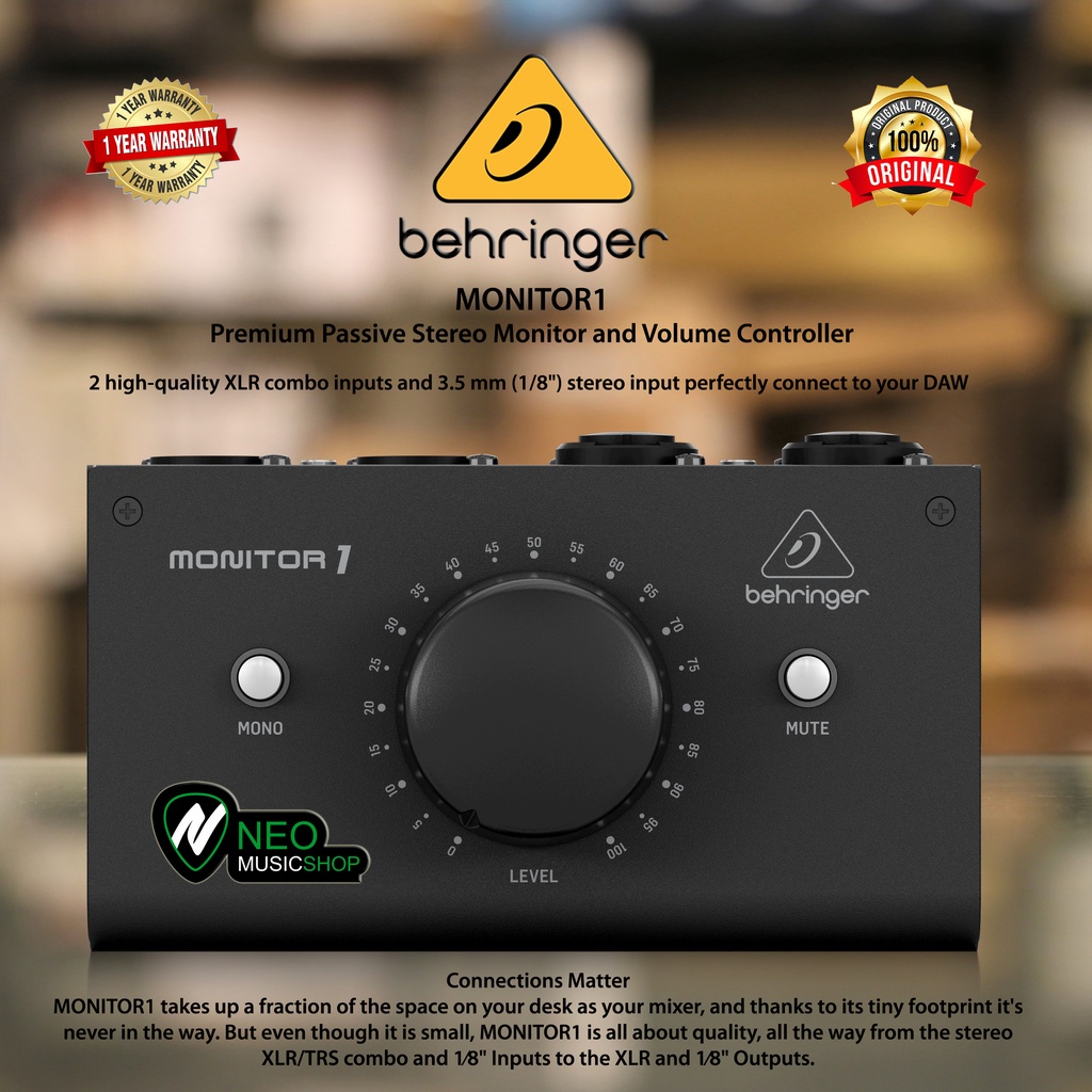 Jual Behringer MONITOR1 Passive Stereo Monitor and Volume Controller ...