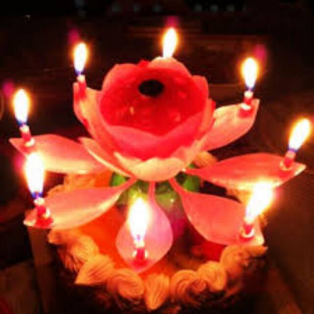 Jual LILIN MUSIK BUNGA PUTAR / FLOWER CANDLE SPARKLE | Shopee Indonesia