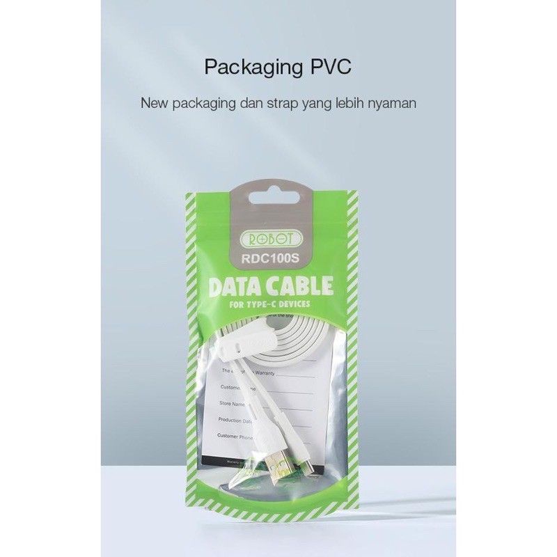 Jual Kabel Data Robot Type C 2A RDC100S Kabel Charger Robot Type C 2A ...