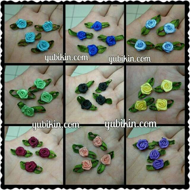 Jual 12 Piece Kucai Bunga Mawar Pita Satin 6mm | Shopee Indonesia