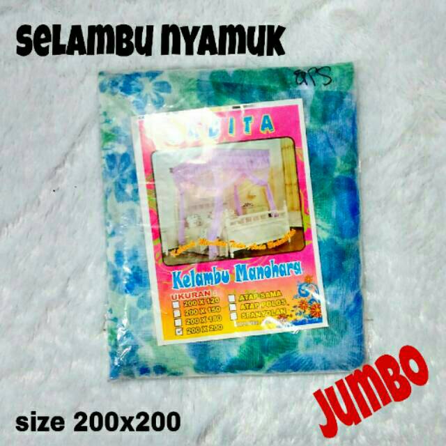 Jual Selambu kelambu nyamuk jumbo kembang 200x200 besar | Shopee Indonesia