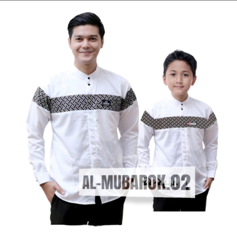 Jual Baju Koko Couple Ayah dan Anak Lengan Panjang Kurta Kobata Qynang Best Seller | Shopee ...