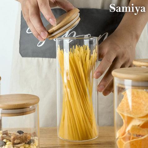 Jual Glass Storage Jar With Bamboo Lid / Toples Makanan Kaca Tutup ...