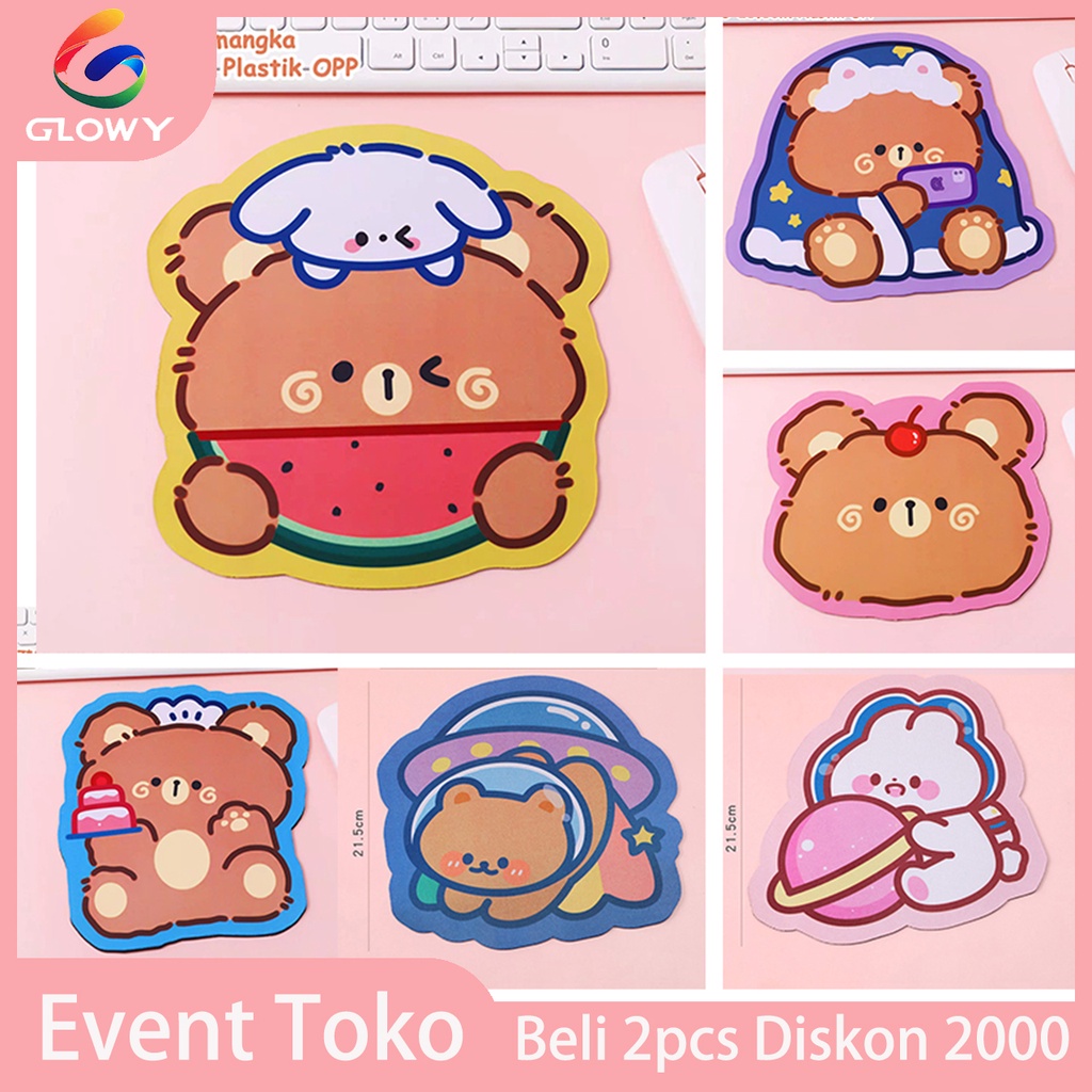 Jual Mouse Pad Karakter Hewan / Mousepad Motif Hewan Lucu/ alas mouse ...