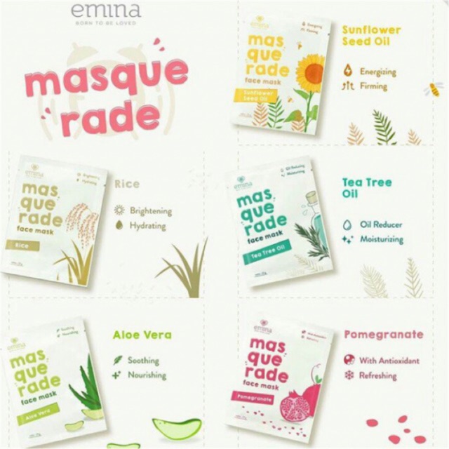 Jual Emina Masquerade Sheet Mask 5 Varian | Shopee Indonesia