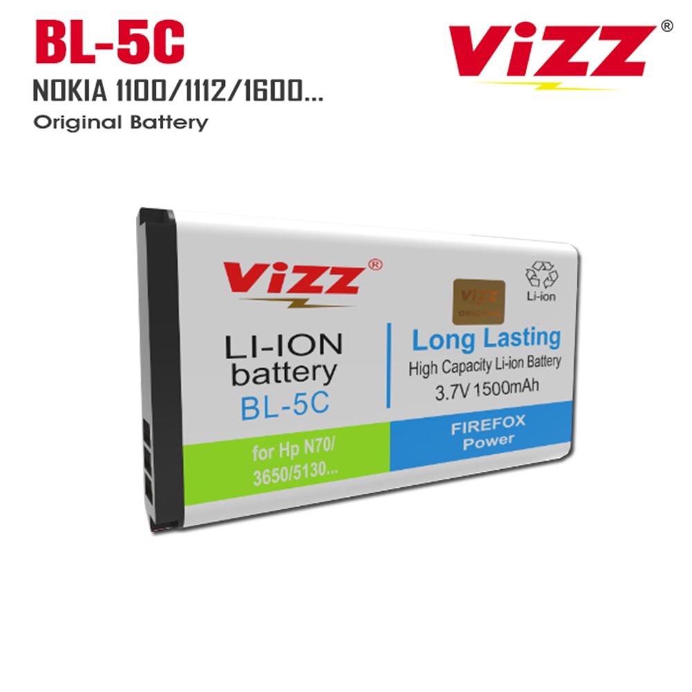 Jual BATERAI ORIGINAL VIZZ DOUBLE POWER NOKIA BL-5C/BP-3L/BL-5K/BL-5F ...