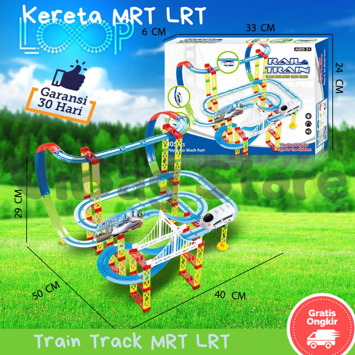 Jual Kereta MRT LRT Train Track Set Jalur Kereta Listrik Mainan LOOP ...