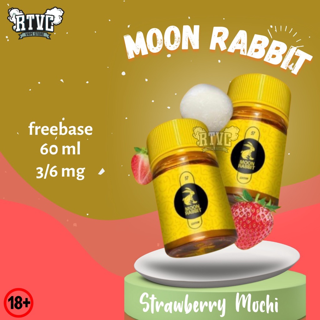Jual MOON RABBIT Strawberry Mochi 60ml by Hero57 Liquid Freebase ...