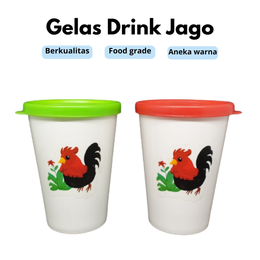 Jual Gelas Plastik | Gelas Tutup Ayam Jago 400 ml | Souvenir Ultah ...