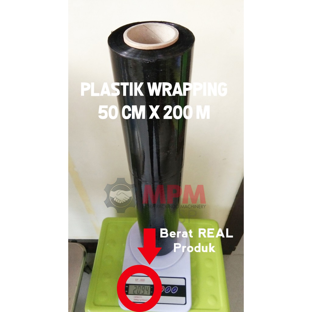 Jual Plastik Wrapping Hitam 50cm x 200m / Wraping Plastic Black / Wrap ...