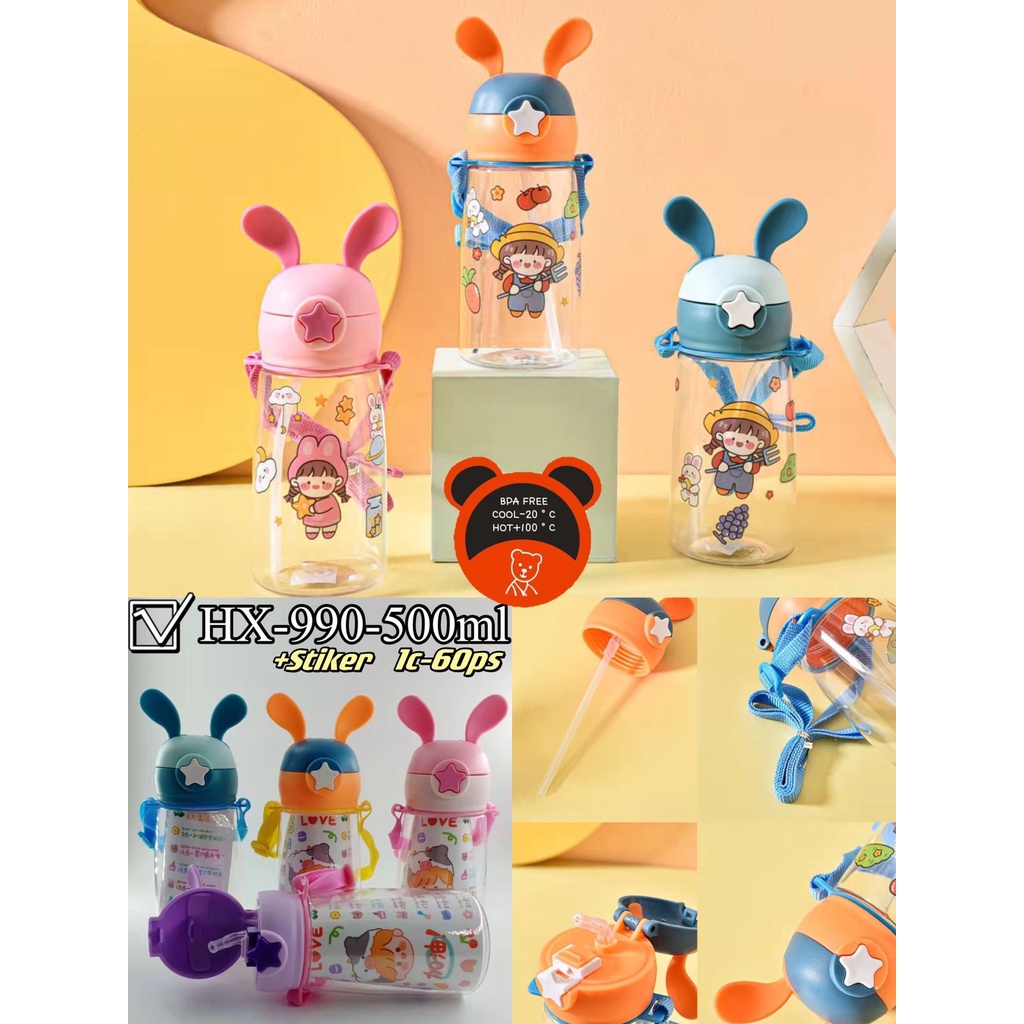 Jual Dxuu Botol Minum Kelinci Bertali Anak Termos Bunny Karakter ...