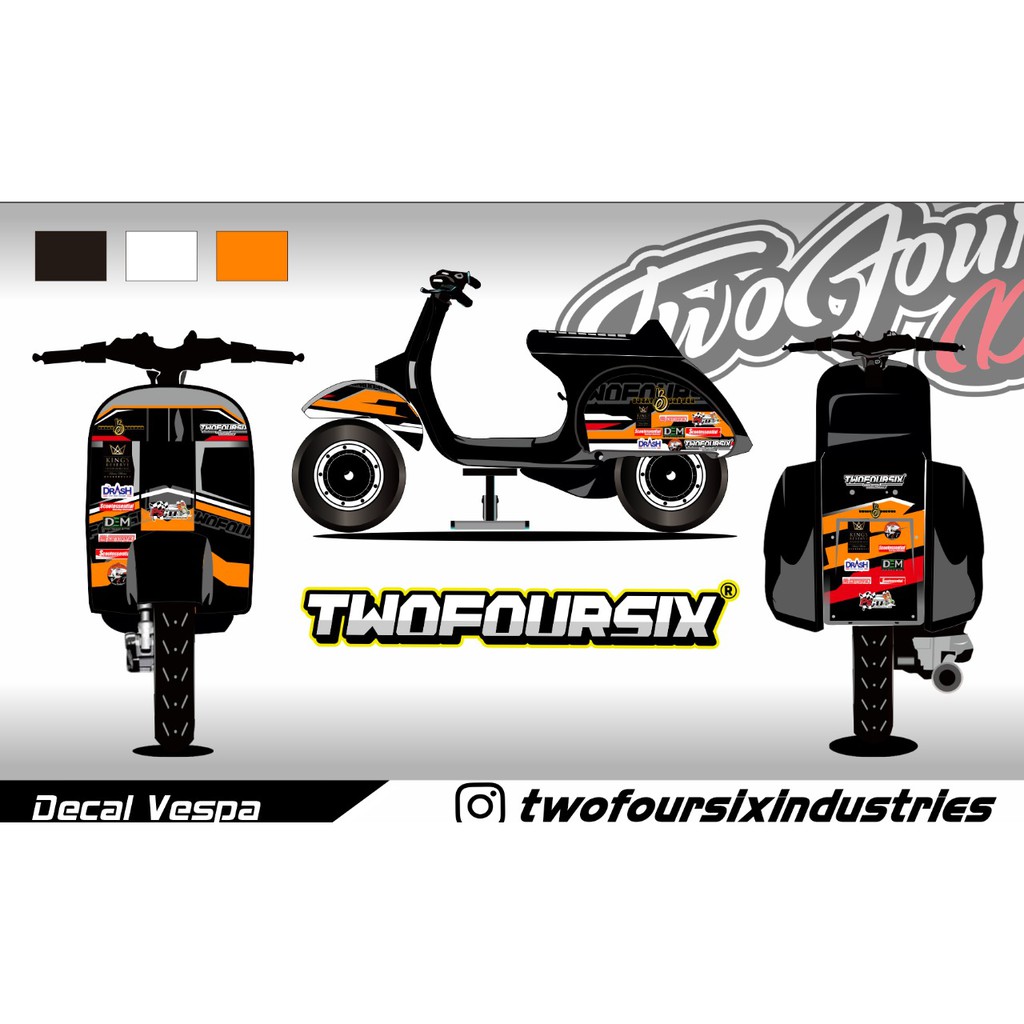 Jual STIKER VESPA DECAL RACING TERMURAH 1 | Shopee Indonesia