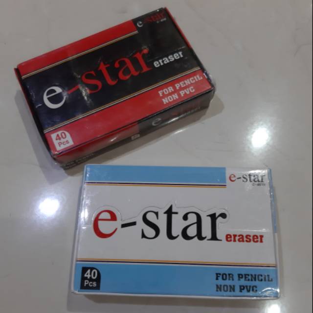 Jual Penghapus E-STAR hitam/putih (40pc) | Shopee Indonesia